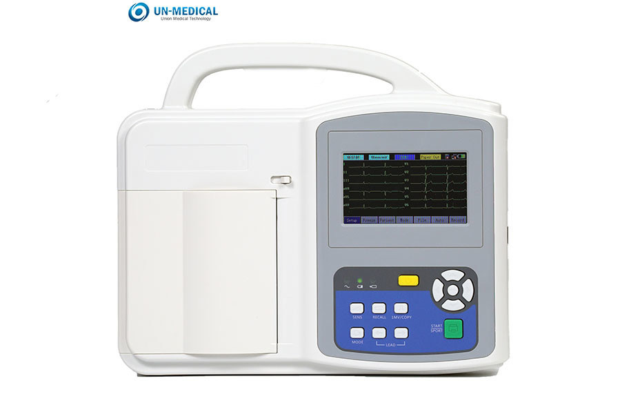 โรงพยาบาล 50/60Hz 6 ช่องเครื่อง ECG 4.3 นิ้วแบบพกพา ECG Monitor